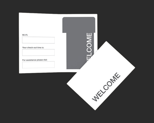 RFID Hotel – Welcome White Key Packet - Hotel Design